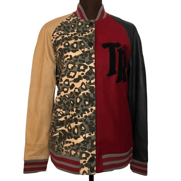 True Religion | Jackets & Coats | True Religion Logo Letterman Leather ...